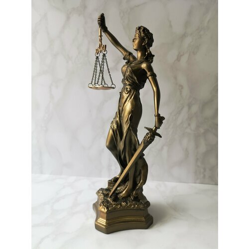 Статуэтка Фемида богиня правосудия, 30см, бронза, мраморная крошка