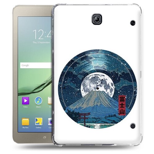 Чехол задняя-панель-накладка-бампер MyPads нарисованная виниловая гора с луной для Samsung Galaxy Tab S2 8.0 SM-T710/T715 противоударный