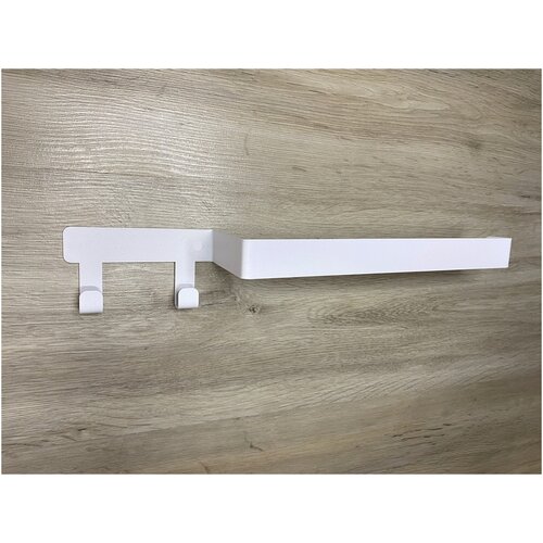 Кухонный держатель для бумажных полотенец с крючками белый BSOne