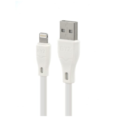 USB-кабель BYZ BL-626 AM-8pin (Lightning) 1.2 метра, 2.1A, пластик, белый