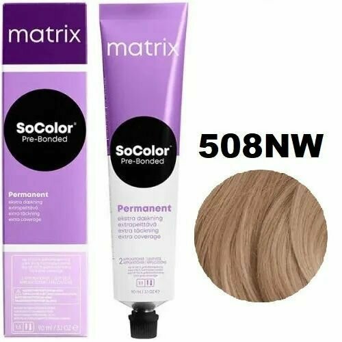 Краска для волос Matrix SoColor Pre-Bonded 508NW светлый блондин натуральный теплый 90 мл