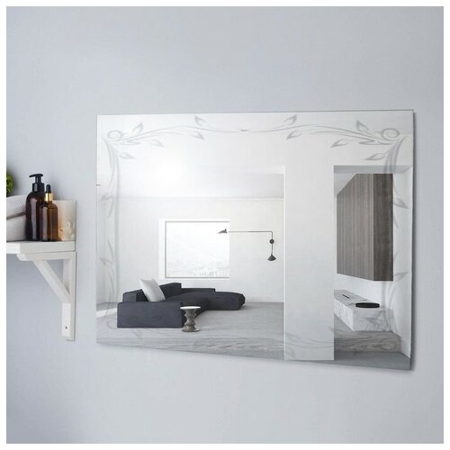 Зеркало, настенное, с пескоструйной графикой, 50х80 см