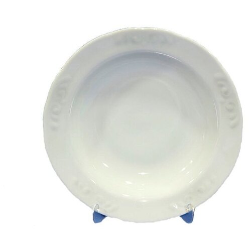 Набор тарелок "Белье/Надежда" глубоких круглых, фарфоровых, белых, 2 штуки