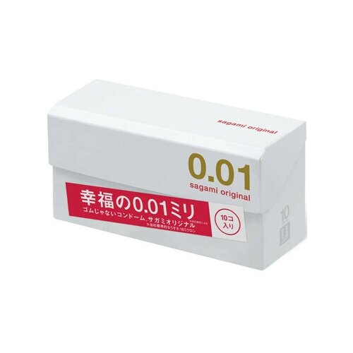 57513 Sagami Original 001, 10 шт. Полиуретановые презервативы 0,01 мм