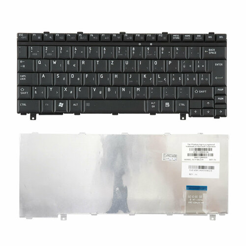 Клавиатура для ноутбука Toshiba U300, U305, Tecra M8, M600 черная (английская)