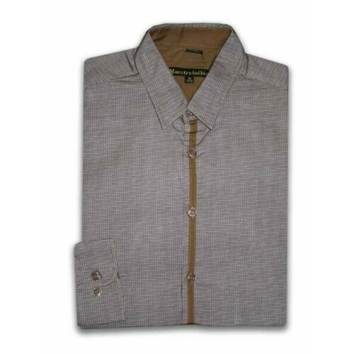 Рубашка Maestro, размер 46/M/178-186/40 ворот, коричневый