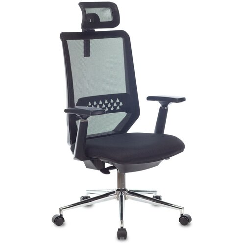 Компьютерное кресло Бюрократ MC-612N-H офисное, обивка: сетка/текстиль, цвет: черный