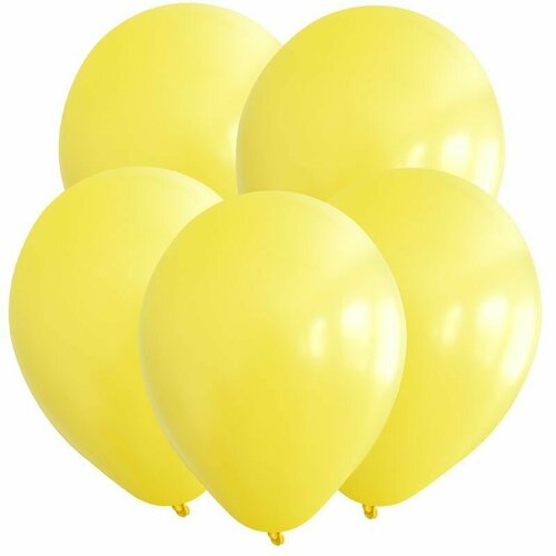 Набор воздушных шаров Желтый, Пастель / Yellow 5 дюймов (12,5 см), 100 штук, Веселуха