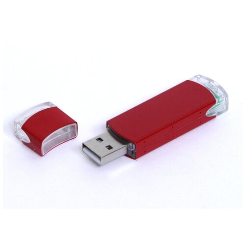 Классическая металлическая флешка для нанесения логотипа (8 Гб / GB USB 2.0 Красный/Red 014 Цветная флешка, оригинальный дизайн)