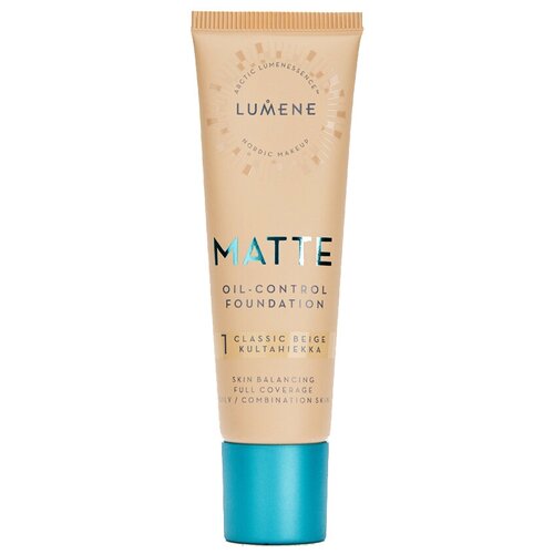 Lumene Тональный крем Matte Oil-Control, 30 мл/30 г, оттенок: 1 classic beige