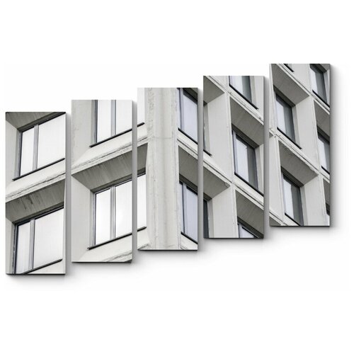 Модульная картина Монохромный фасад 90x63