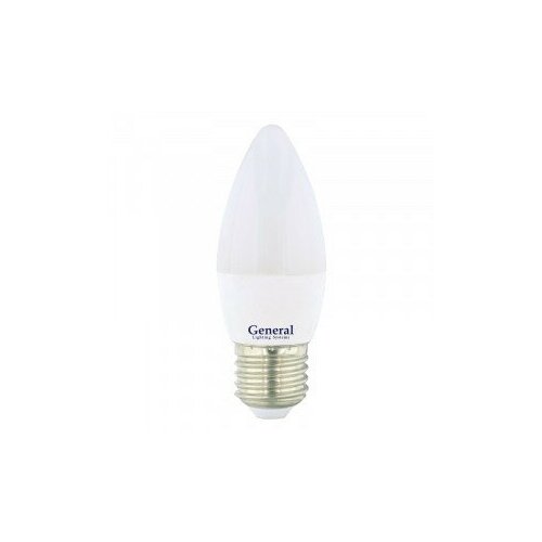 Светодиодная LED лампа General свеча E27 8W 4500K 4K 38x108 пластик/алюмин. 638600 (упаковка 10 штук)