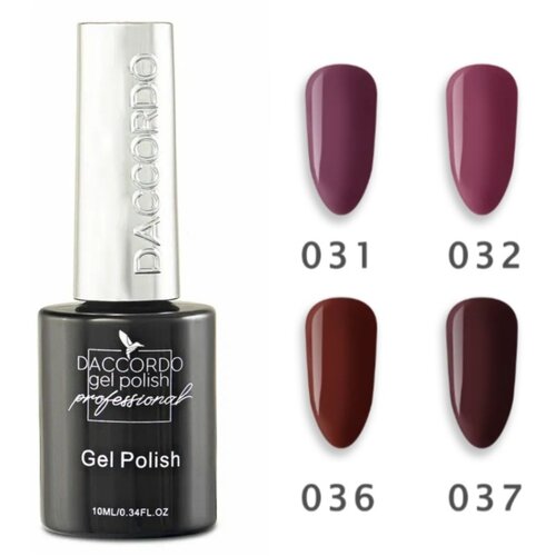 DACCORDO Gel Polish/Гель-лак/Набор 4 шт