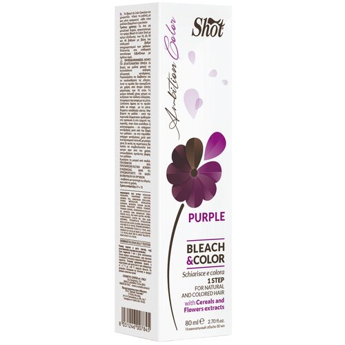 Shot Ambition Color Bleach & Color обесцвечивающий крем с пигментом, пурпурный, 80 мл