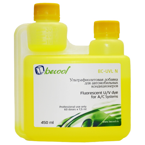 Жидкость ультрафиолетовая Becool для обнаружения утечек хладагента 450мл