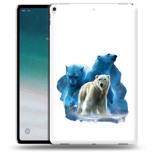 Чехол задняя-панель-накладка-бампер MyPads полярный медведь для iPad Pro 12.9 (2018) A1895/A1983/A2014 противоударный