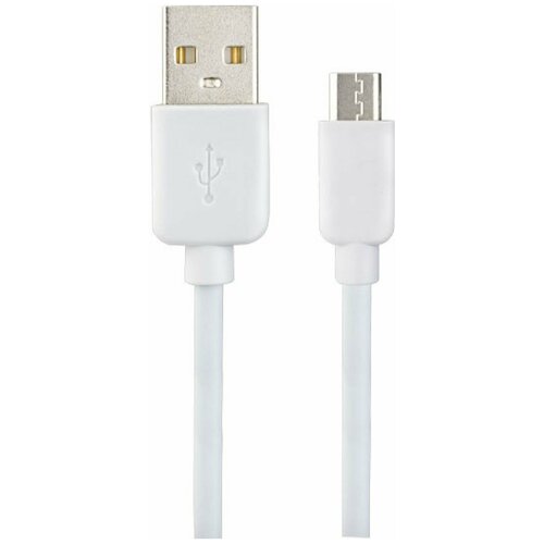 Мультимедийный кабель USB2.0 A вилка - micro USB вилка, белый, длина 1 м, бокс (U4007)