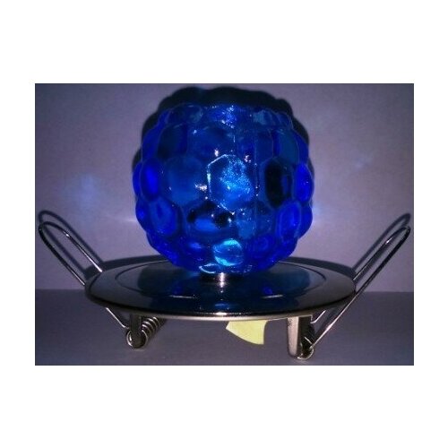 Светильник встраиваемый стекло шар 20w G4 JC синий IP20 12В VT 174 Vito, VT174-20W/BLUE/G4