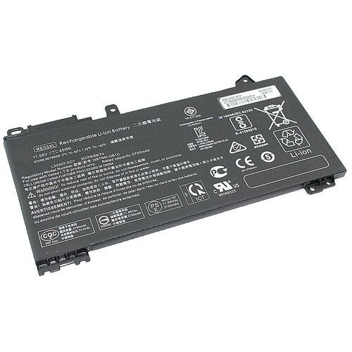 Аккумуляторная батарея для ноутбука HP ProBook 430 G6 (RE03-3S1P) 11,55V 45Wh черная