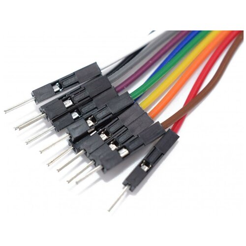 Соединительные провода GSMIN AK11 10-pin (F) - 10-pin (M) для Arduino (Разноцветный)