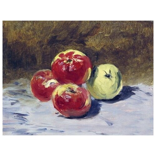Репродукция на холсте Четыре яблока Мане Эдуард 39см. x 30см.