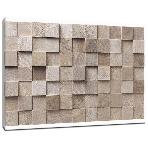 Картина Уютная стена "3D кубы из камня" 90х60 см