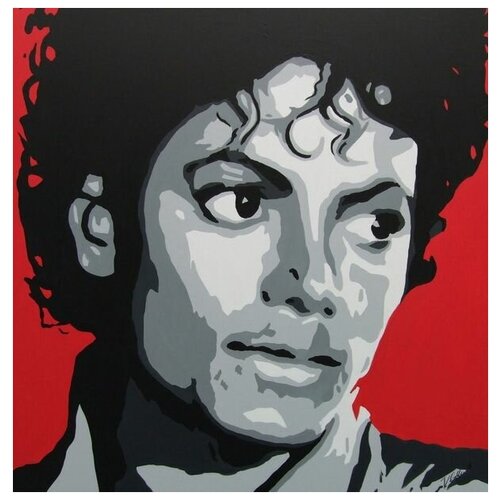 Постер на холсте Майкл Джексон (Michael Jackson) №1 50см. x 51см.