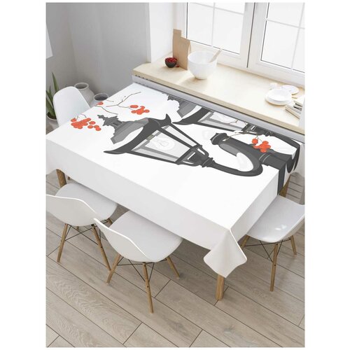 Скатерть прямоугольная JoyArty на кухонный стол "Уличные плафоны" из оксфорда, 180x145 см
