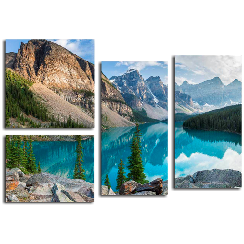 Модульная картина Канадское озеро 128х89 см