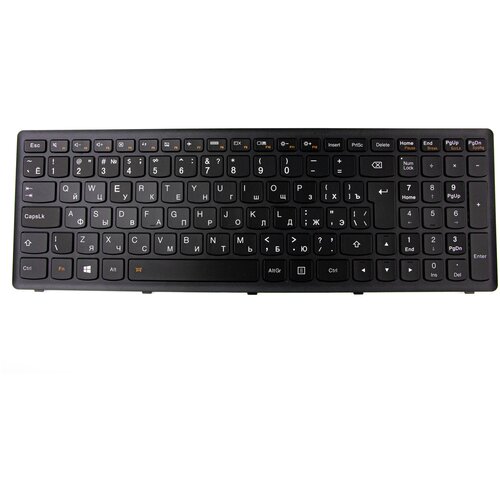 Клавиатура для ноутбука Lenovo G500S c подсветкой черна рамка p/n: T6E1, 25211080, 25211050