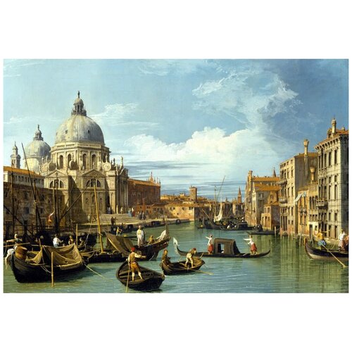 Репродукция на холсте Вход в Большой канал, Венеция Канале́тто 74см. x 50см.