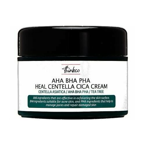 Крем с AHA, BHA, PHA-кислотами и центеллой азиатской thinkco AHA BHA PHA HEAL CENTELLA CICA CREAM