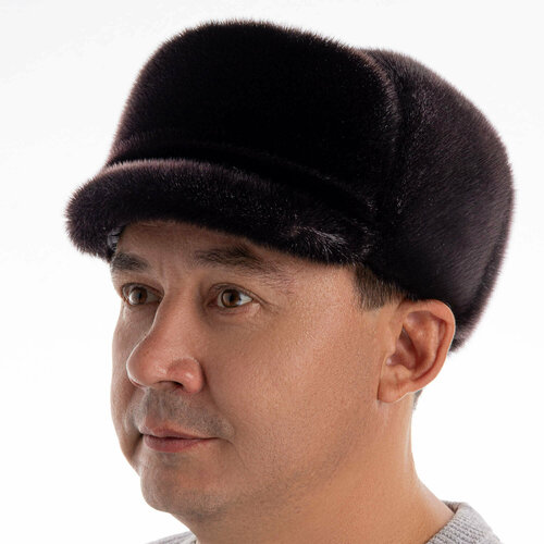 Шапка , размер 59, коричневый