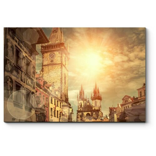 Модульная картина Староместская площадь в солнечный полдень, 80x53