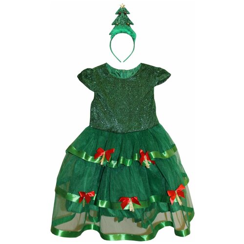 Карнавальный костюм детский Зеленая елочка LU1710-1 InMyMagIntri 104-110cm