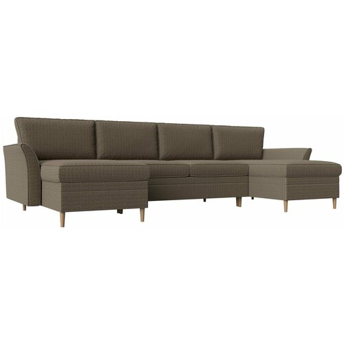 П-образный диван София, темно-коричневый