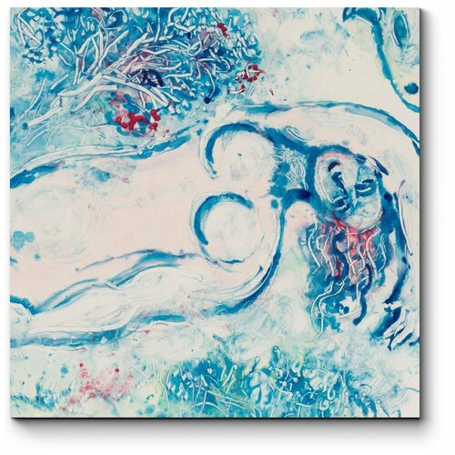Модульная картина Nu rose reposant, Марк Шагал 30x30