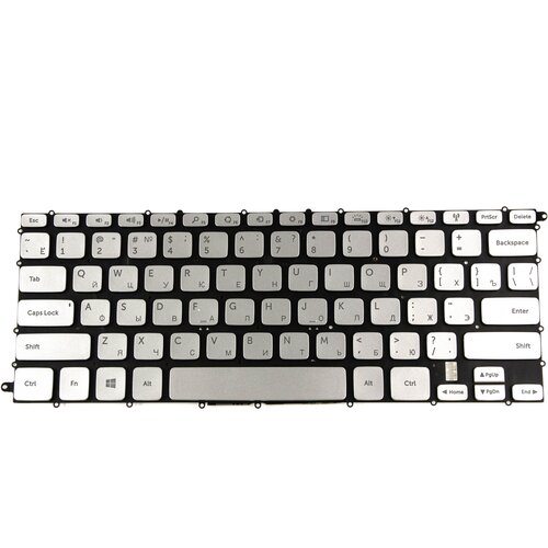 Клавиатура для ноутбука Dell Inspiron 14-7437 Серебро с подсветкой p/n: 0T0MR1, NSK-LF0BW