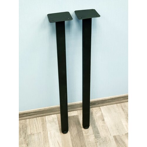 Ножки опоры для стола 850 (2 шт.) 40х20, металлические регулируемые черные барные Лофт