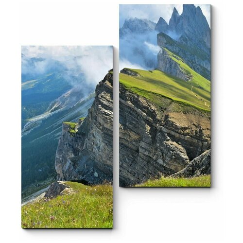 Модульная картина Итальянские Альпы 50x63
