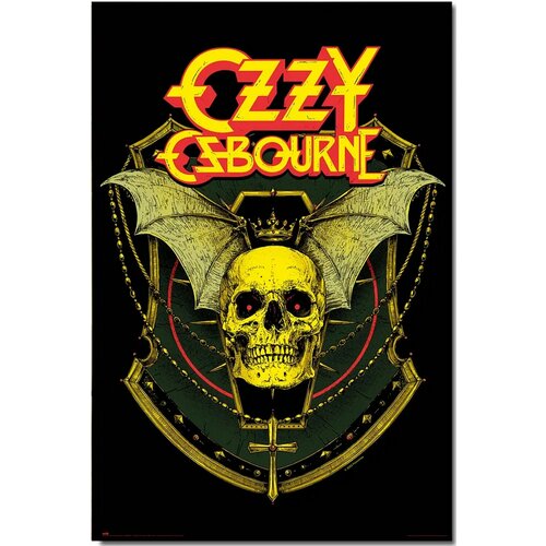 Плакат, постер Оззи Осборн рок-певец. Ozzy Osbourne на холсте, размер 21х30см