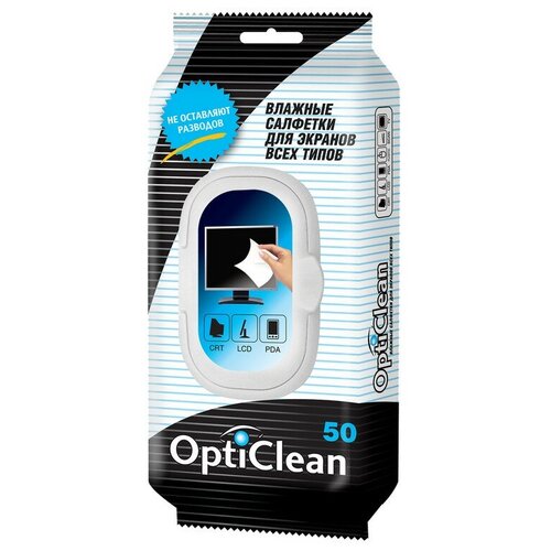 Салфетки Opti Clean №50 д/экранов, с клапаном, 50 шт, XXL, 150х200, 72015