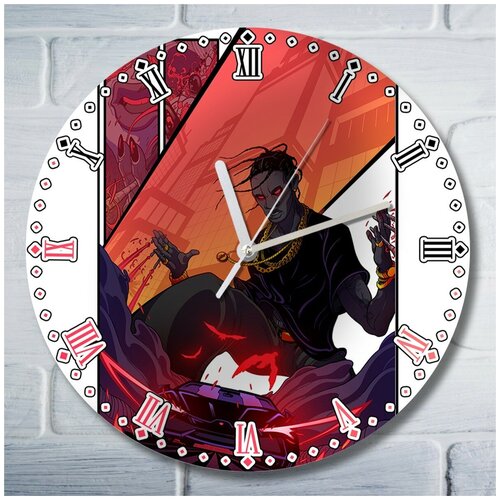 Настенные часы УФ музыка (Трэвис Скотт, Travis Scott, hip-hop, rap) - 1132