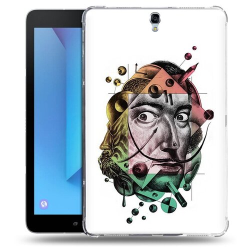 Чехол задняя-панель-накладка-бампер MyPads разноцветное лицо абстракция для Samsung Galaxy Tab S3 9.7 SM-T820/T825 противоударный