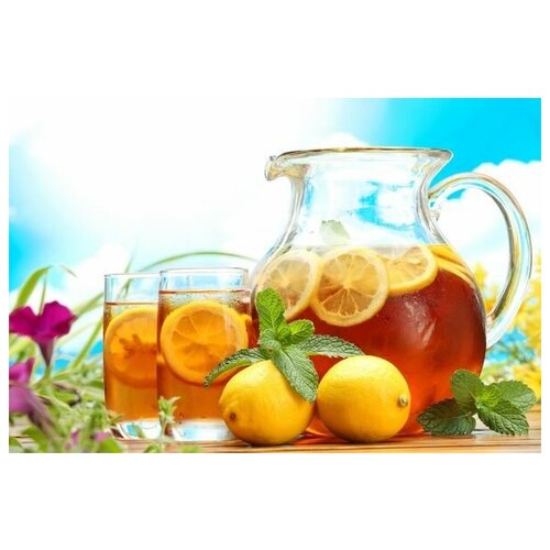 Постер на холсте Чай с лимоном 60см. x 40см.