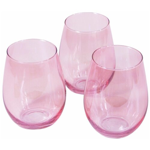 Набор стаканов россэ, стекло, розовый, 340 мл (6 шт.), Koopman International DP2012040