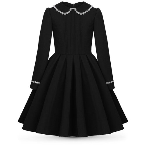 Школьное платье Alisia Fiori, размер 122-128, черный, белый