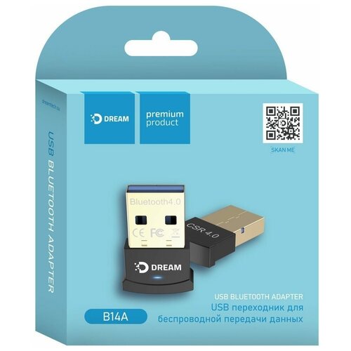 Lares TX Адаптер BLUETOOTH B14A (BT4.0 3Mbit/S) черный DREAM