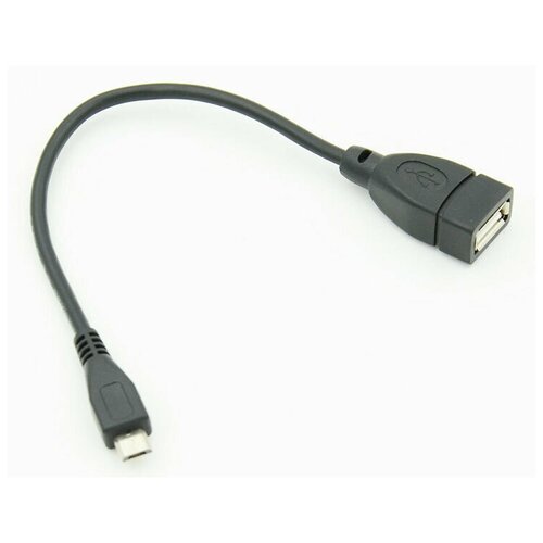 Кабель micro USB (m) - USB (f), 0.2м, черный