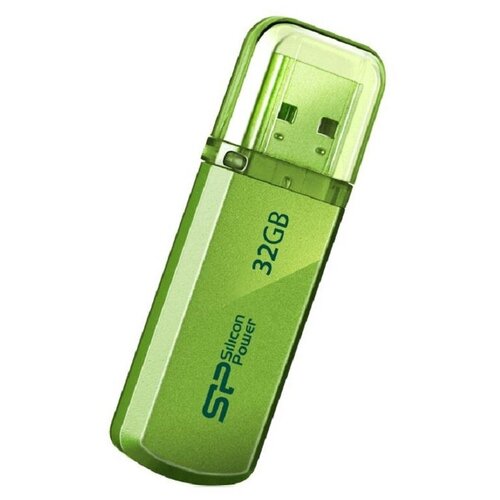 Флеш-память Silicon Power Helios 101 32GB USB 2.0, зеленый, алюминий